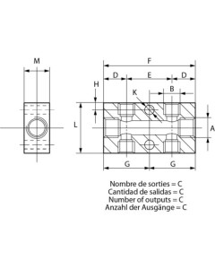 Stainless steel connection blocks
